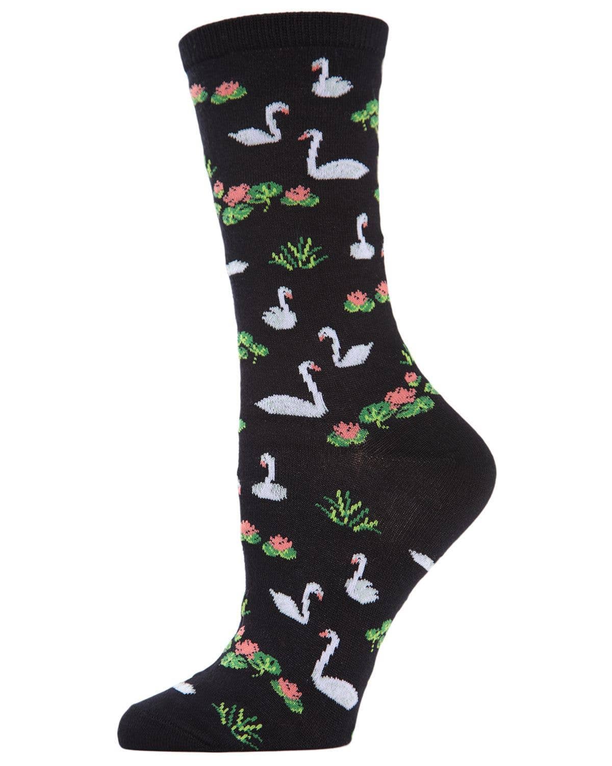 Women's Swan Adult Crew Socks (Shoe Size 9-11) — Wildlife Haven ...